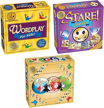 Fun Board Games Bundle for Kids and Family Including Wordplay and Stare ...