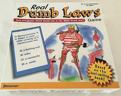 Pressman Real Dumb Laws Game Fun Family Trivia for All Ages - Board ...