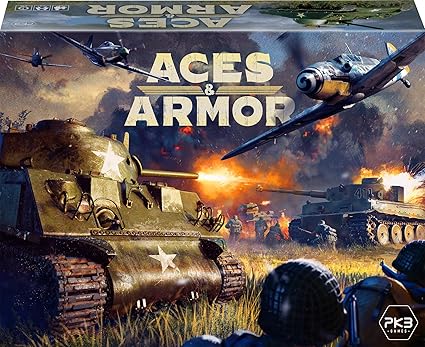 Aces and Armor WWII Strategy Board Game for Ages 14 and Up 1-4 Players ...